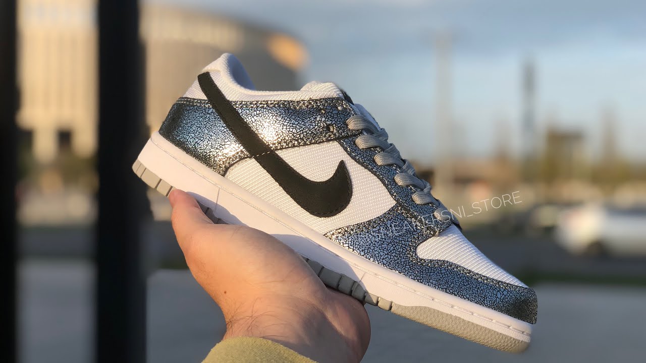 Nike Dunk Low Golden Gals Metallic Silver - YouTube