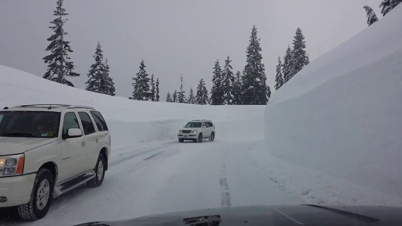 Crater Lake snow canyon - Jan 2016 - YouTube