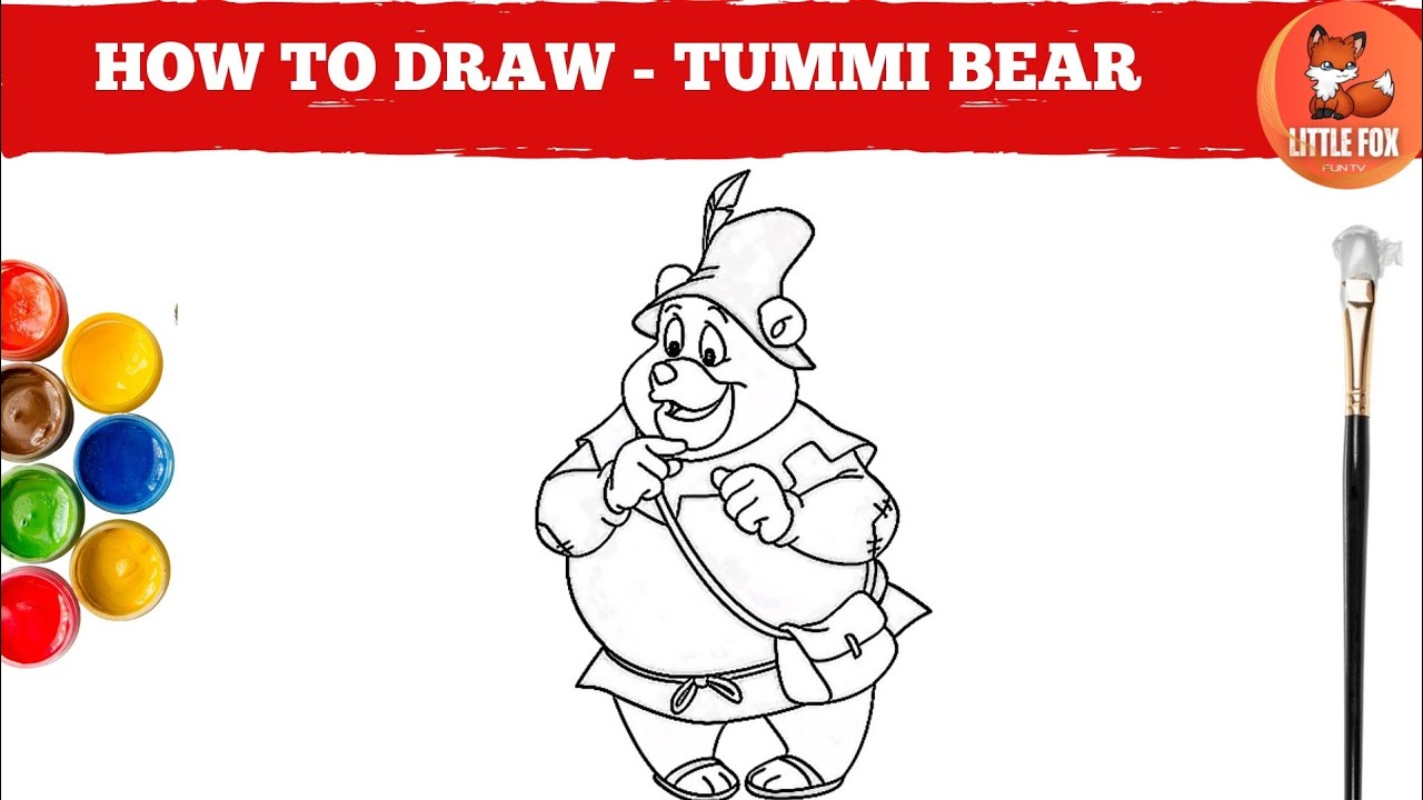 Tummi Bear |How to draw Tummi Bear easily in Step by Step #kids # ...