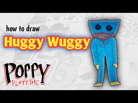 How to draw Huggy Wuggy| Poppy Playtime | Easy Step by Step Drawing ...