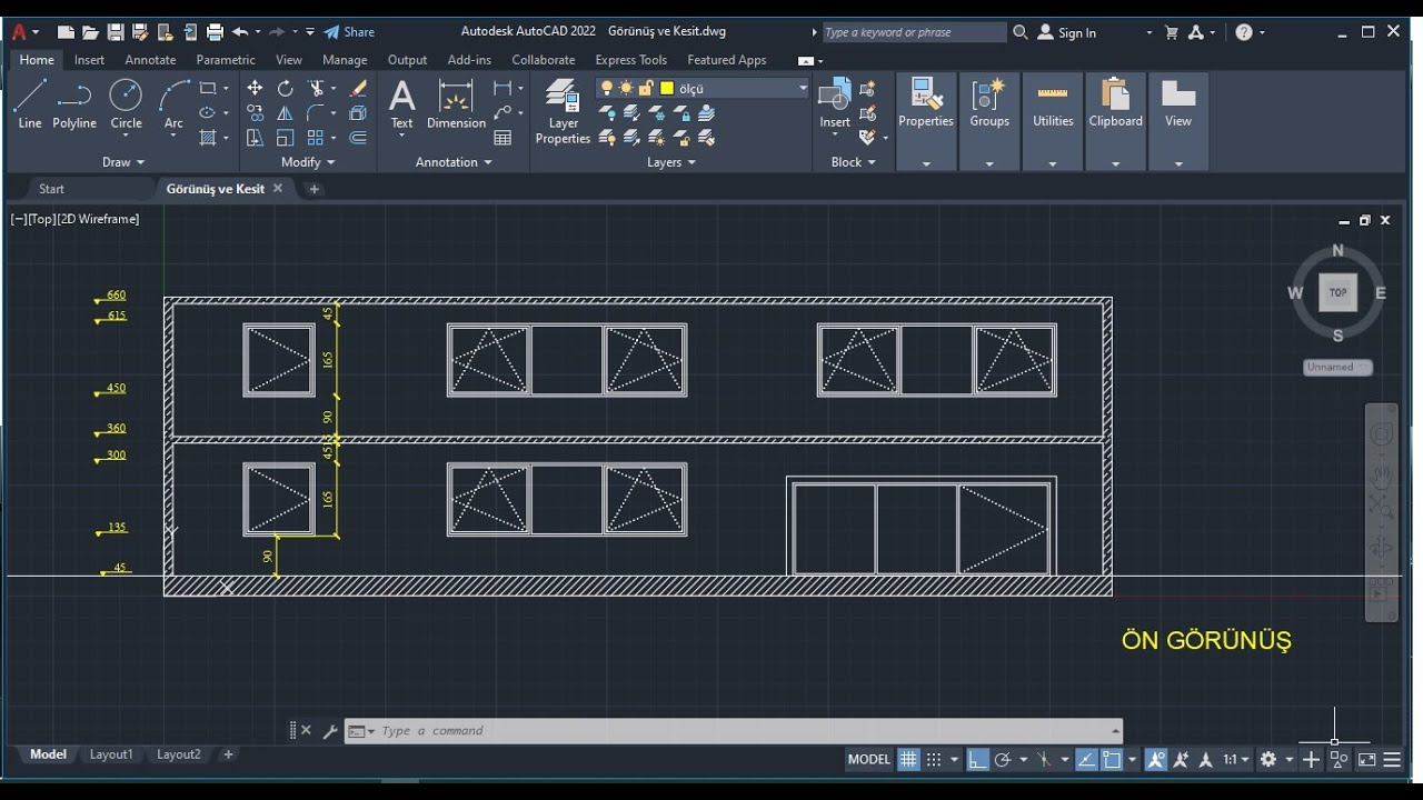 Autocad Ders - Kat Planından Görünüş Çıkarma - YouTube
