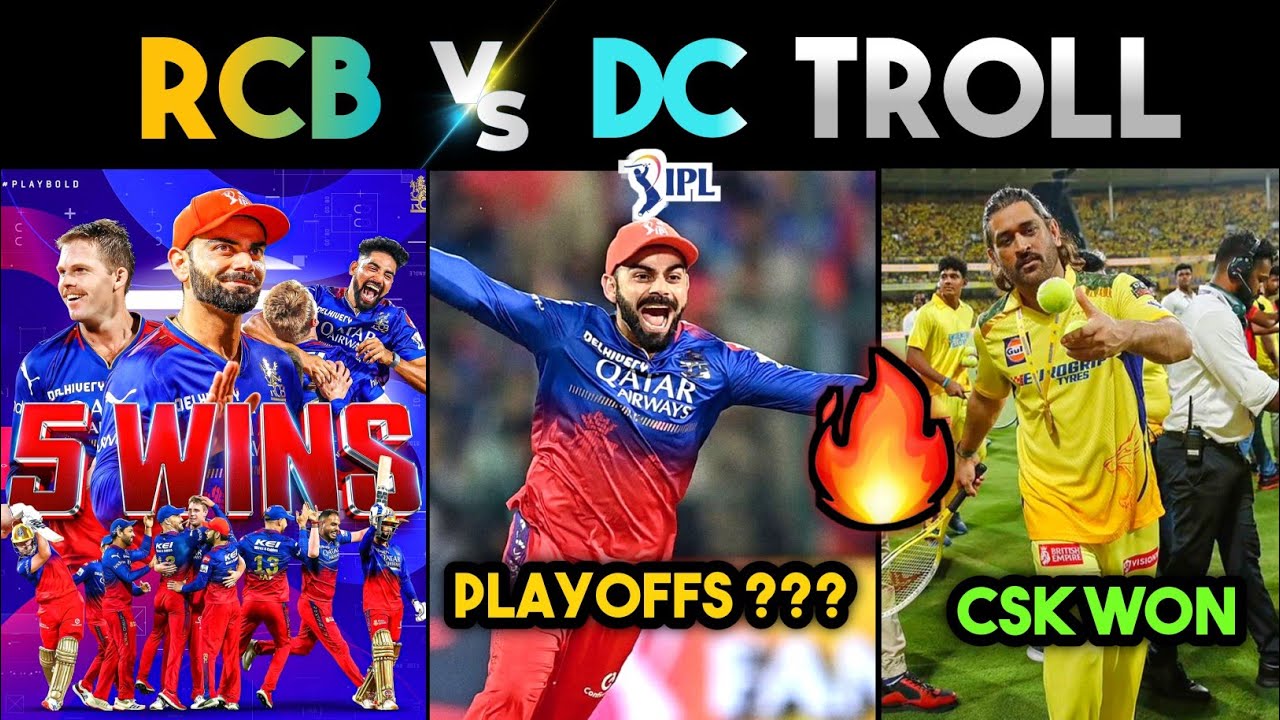RCB VS DC IPL 2024 MATCH TROLLS 🔥 | RCB WON 💥 | KOHLI SIRAJ DK | RCB VS ...