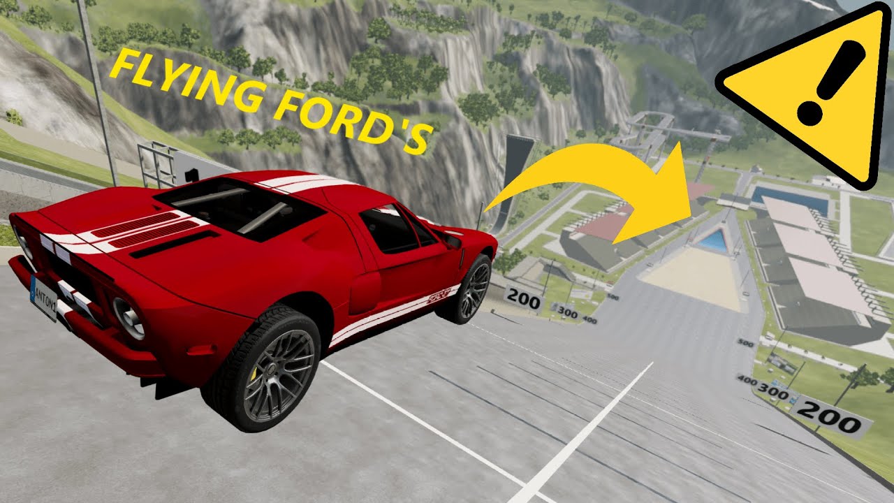 JUMPING FORD COMPILATION| CAR JUMP ARENA #43 |BEAMNG.DRIVE CRASHES ...