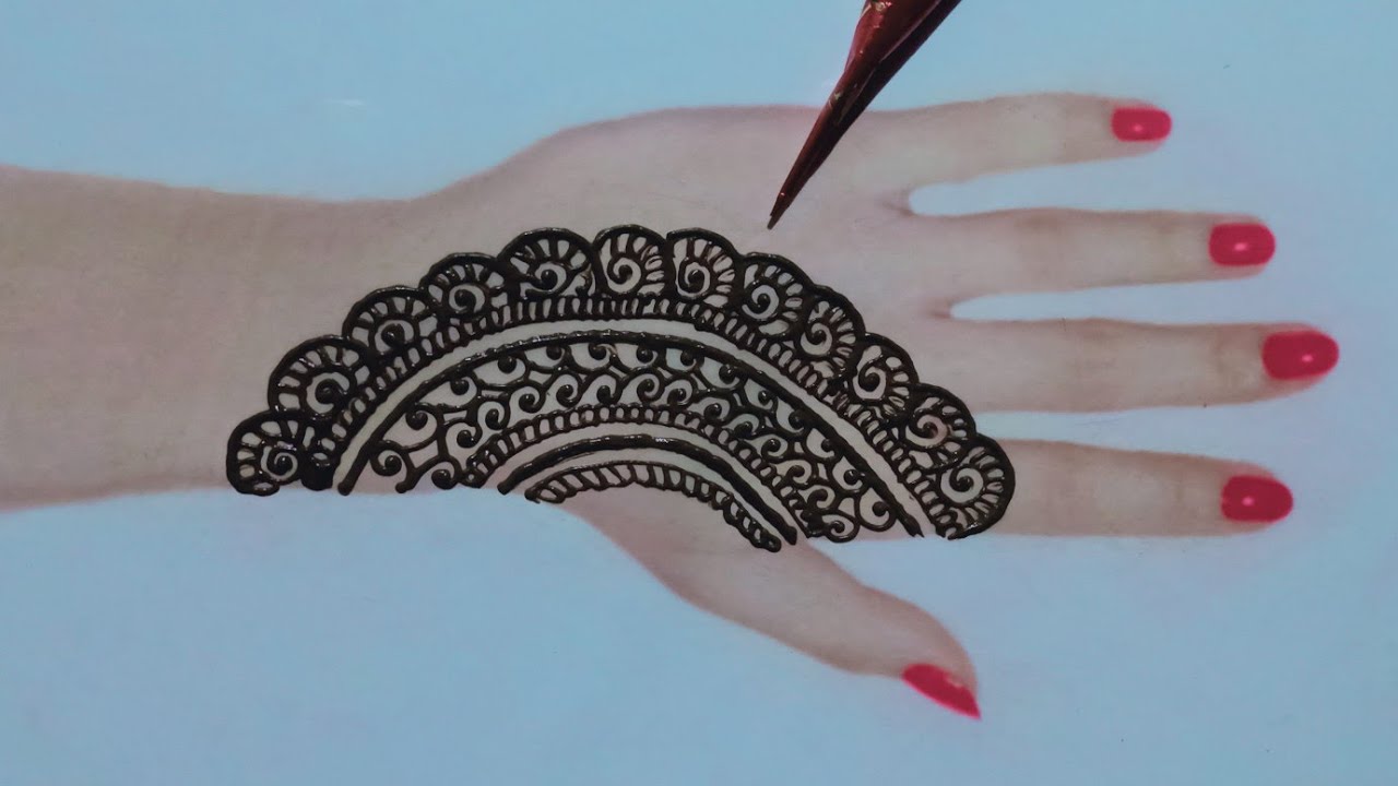 Back side simple mehendi design 🥰 beautiful mehendi design 🥰😘🥰 - YouTube