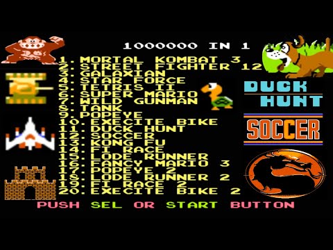 Nes 1000000 in 1 Gameplay : All Video Games in One Rom