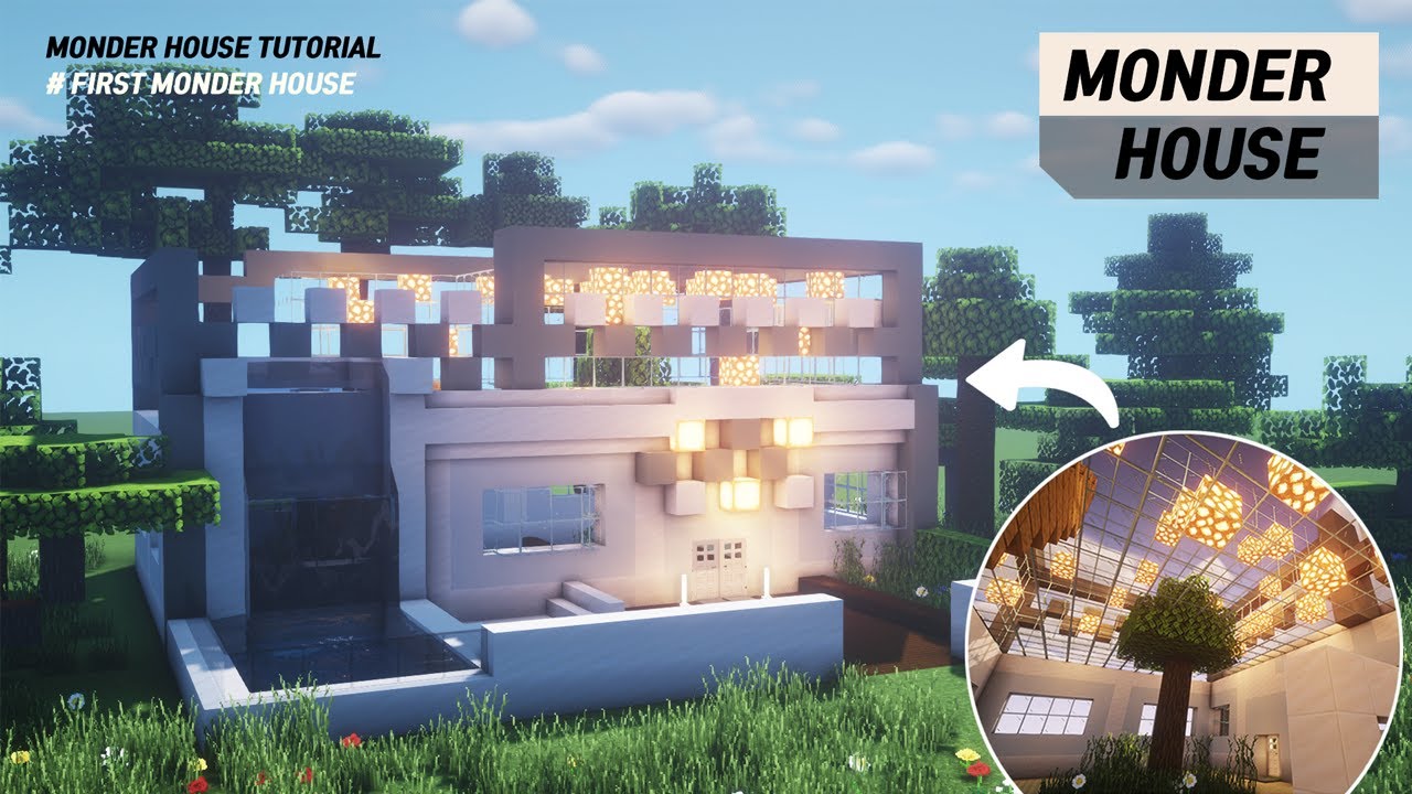 Minecraft : Simple Modern House Tutorial l How to Build(##1) - YouTube