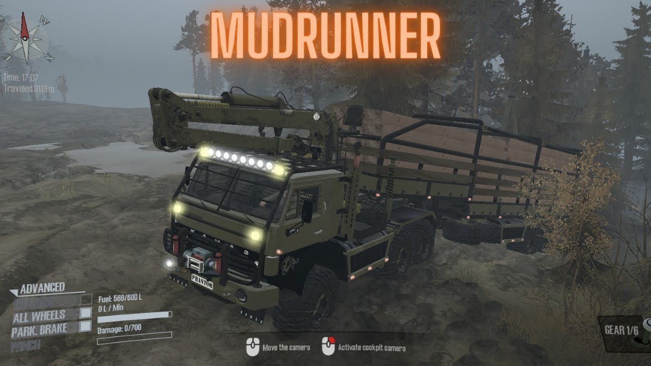 [SPINTIRES MUDRUNNER] DELIVERING LOGS TO THE CHECK POINT. - YouTube