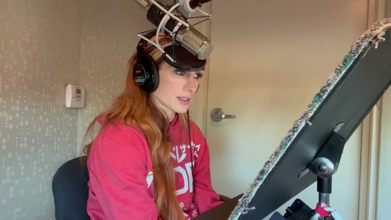 Becky Lynch records her audiobook BECKY LYNCH: THE MAN - YouTube