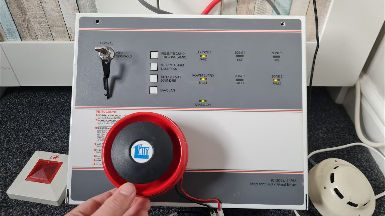 C-Tec MFP 2 zone fire alarm panel - YouTube