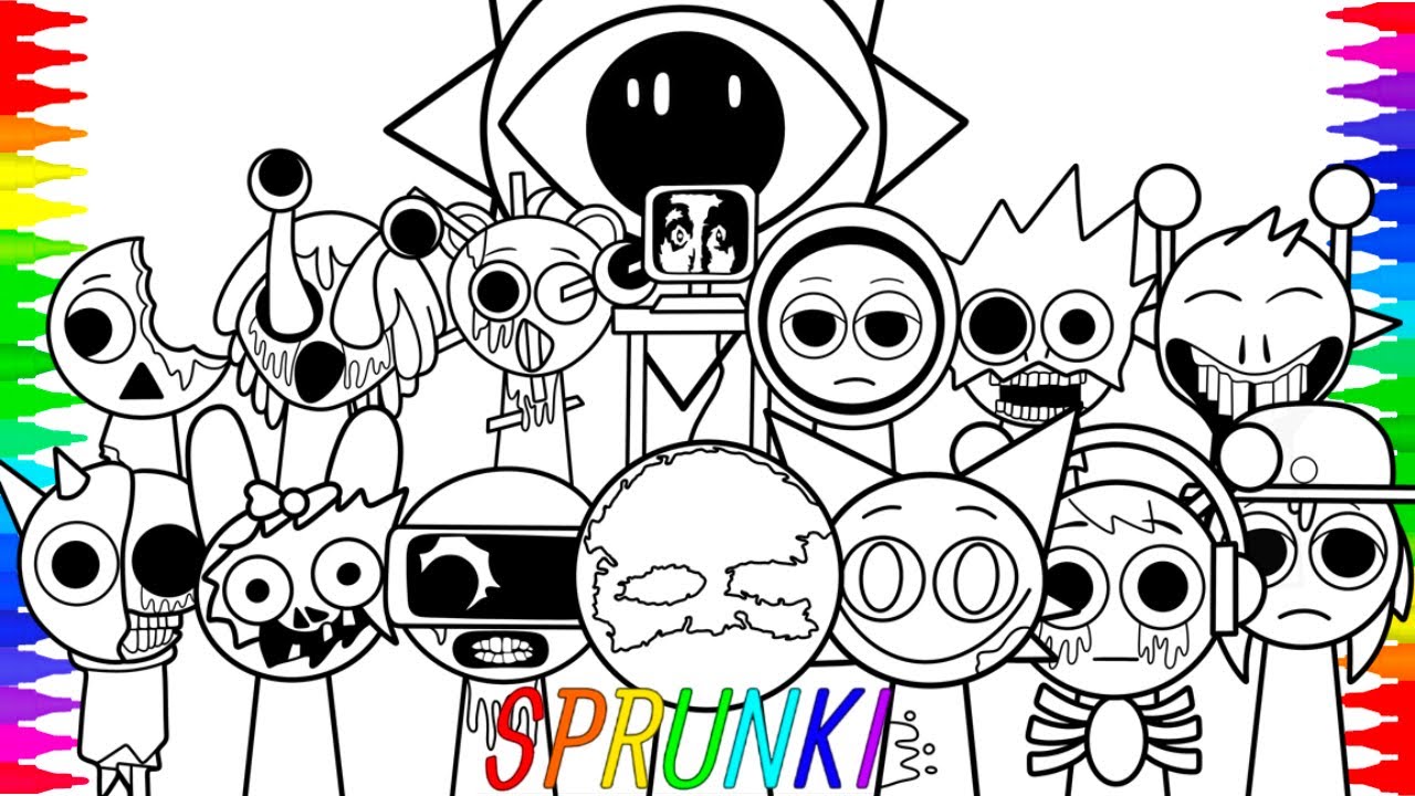 Incredibox Sprunki New Big Coloring Pages | How to Color All Horror ...