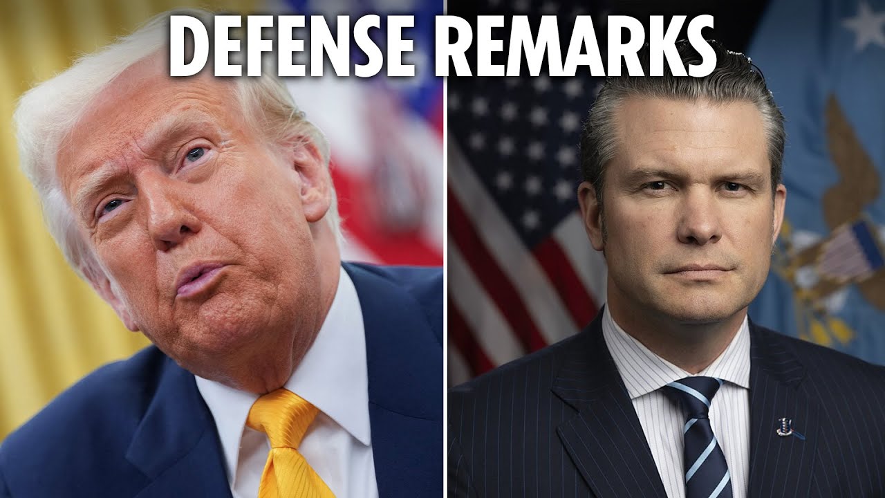 LIVE: Donald Trump & Defense Secretary Pete Hegseth speak at Oval ...