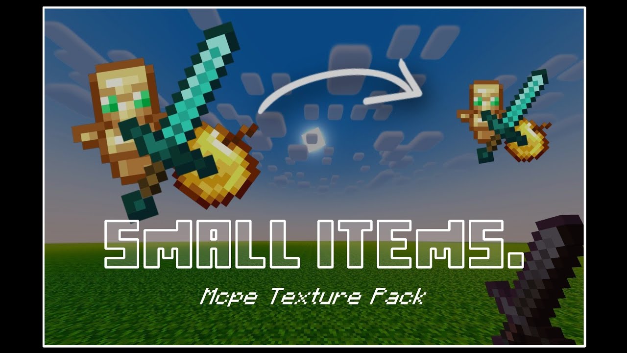 MINECRAFT Bedrock's Small Items Texture Pack. [ Hacks +++ ] - YouTube