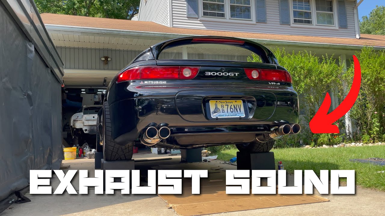 3000GT VR4 Exhaust Sound Before and After New Exhaust Install - YouTube