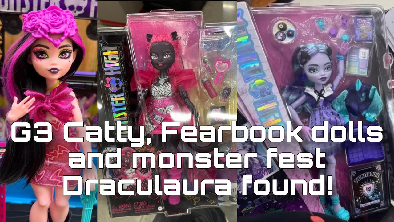 MONSTER HIGH NEWS! G3 Catty, Fearbook Twyla and Draculaura + Monster ...