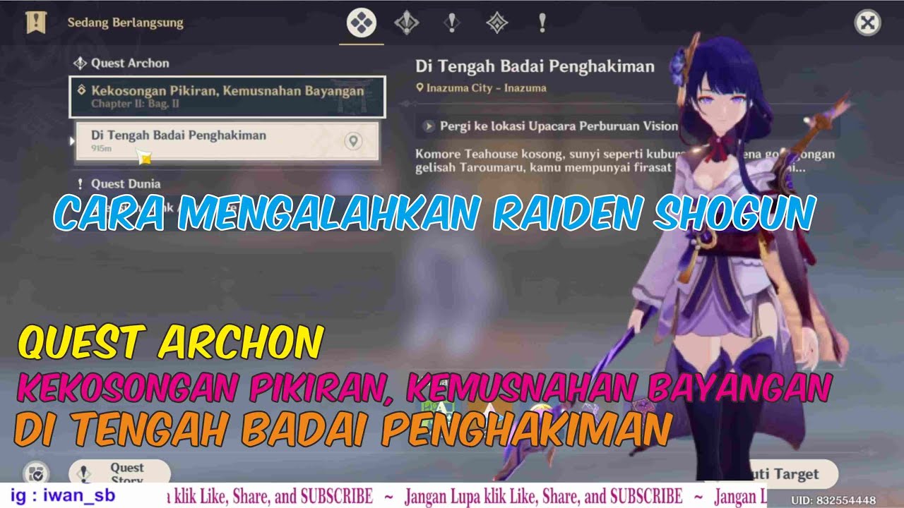 Quest Archon - Di Tengah Badai Penghakiman - Cara Mengalahkan Raiden ...