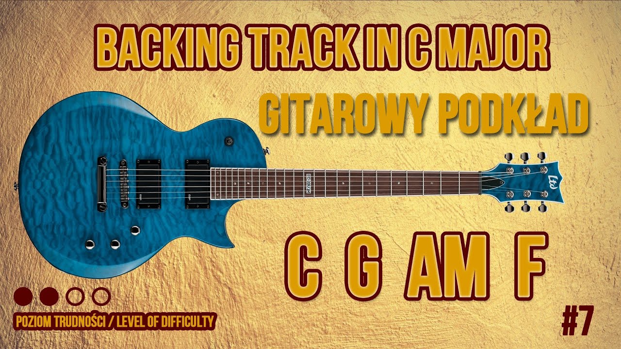 07 Podkłady gitarowe 🎸 Backing Track in C major - Guitar Chords ...