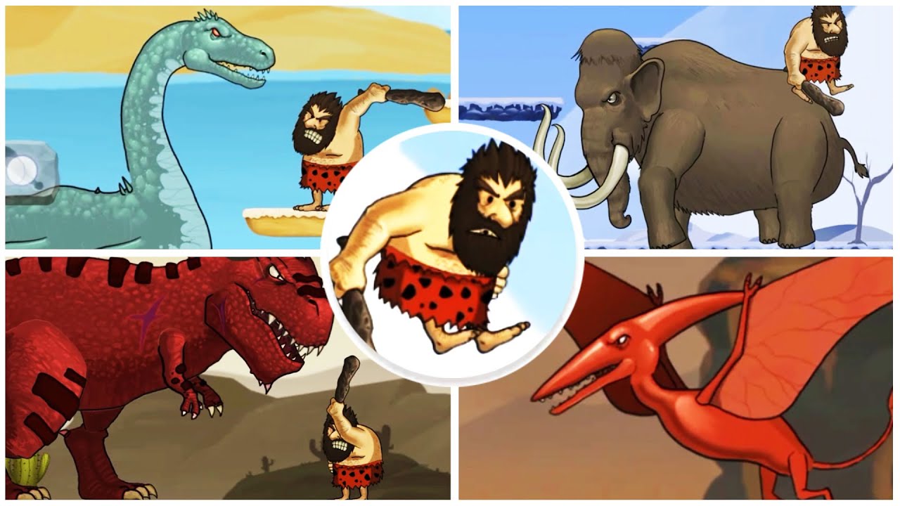Caveman Chuck Adventure - Fight All Bosses (Android, IOS) - YouTube