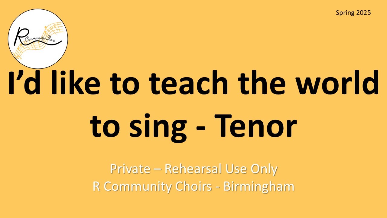 I'd like to teach the world to sing - Tenor - YouTube