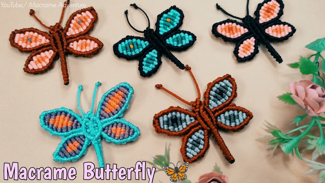 DIY Handmade Macrame Butterfly 🦋 - YouTube