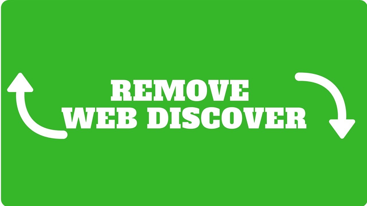 How To Remove Web Discover - YouTube