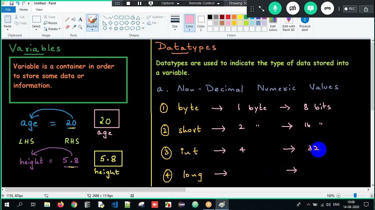 4 VARIABLES & DATATYPES - YouTube