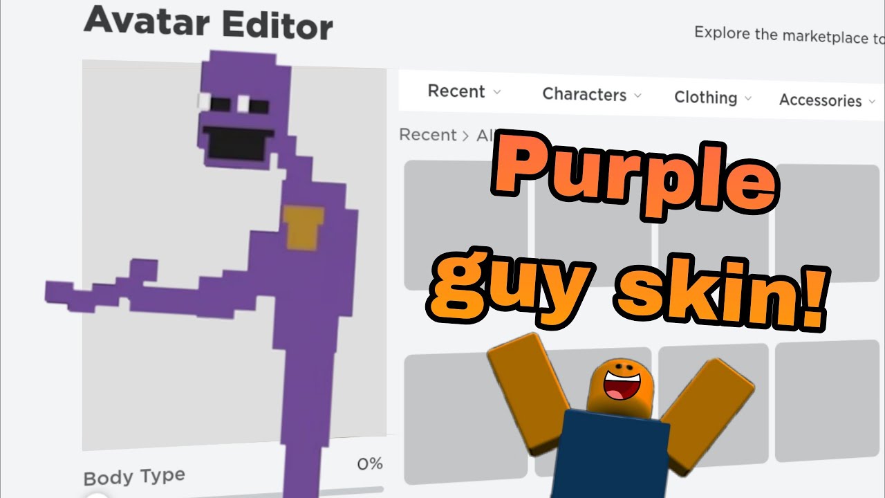 How to make william afton from FNAF skin in ROBLOX! - YouTube