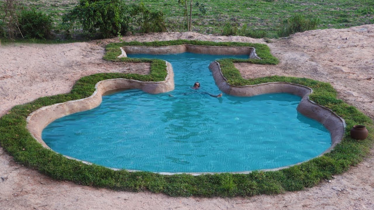Build swimming pool Beautiful model guitar - YouTube