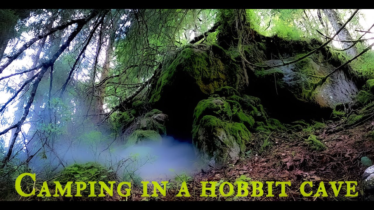 Camping in a hobbit cave - YouTube