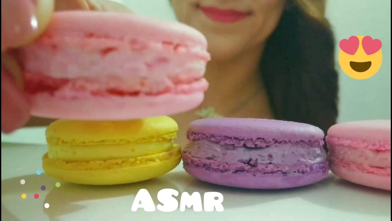 ASMR Macarons (eating sounds) no talking - YouTube