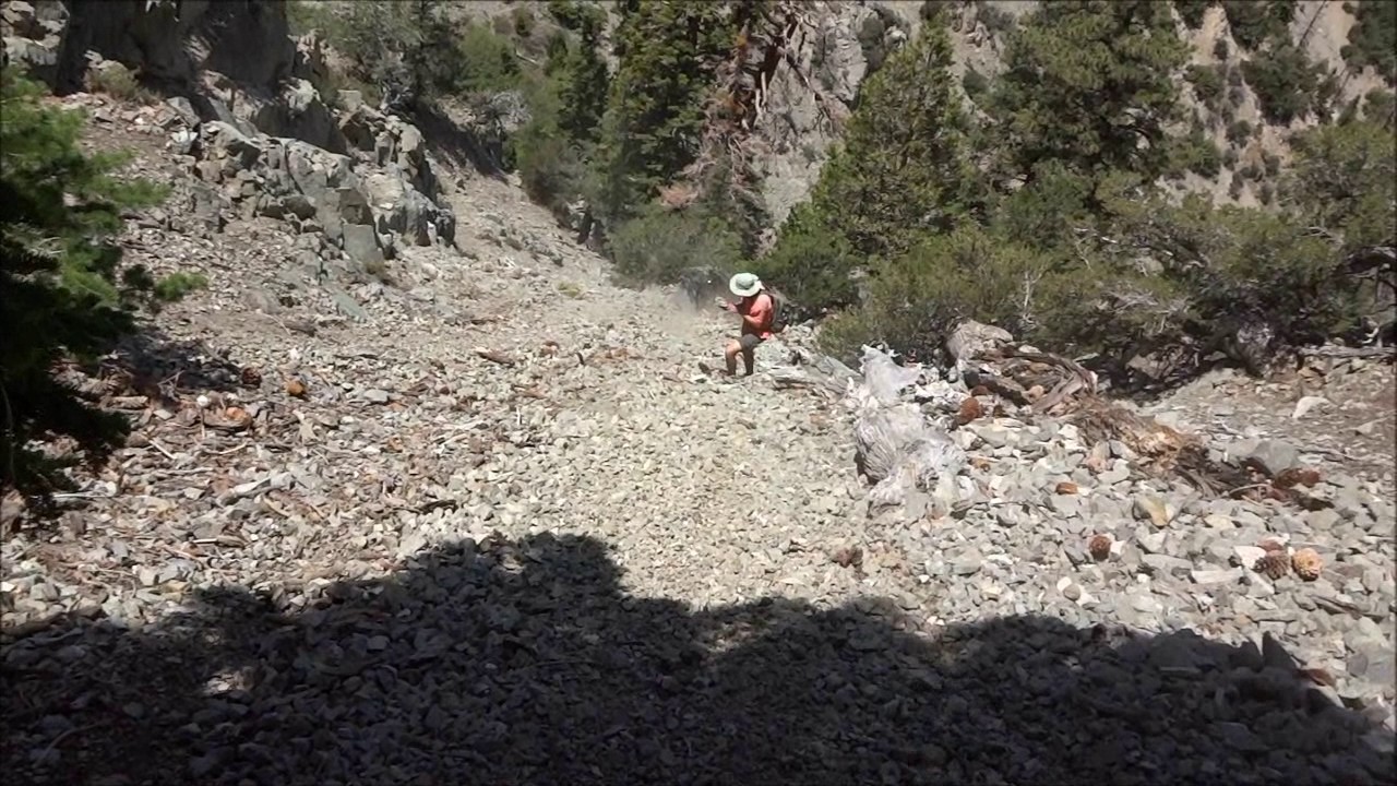 Scree Surfing in Punchbowl Canyon - YouTube