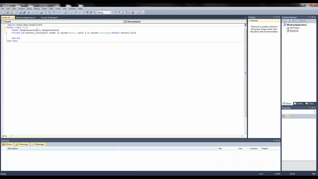 Visual Basic 2010 - MySql - Update Row (Dansk/Danish) - YouTube