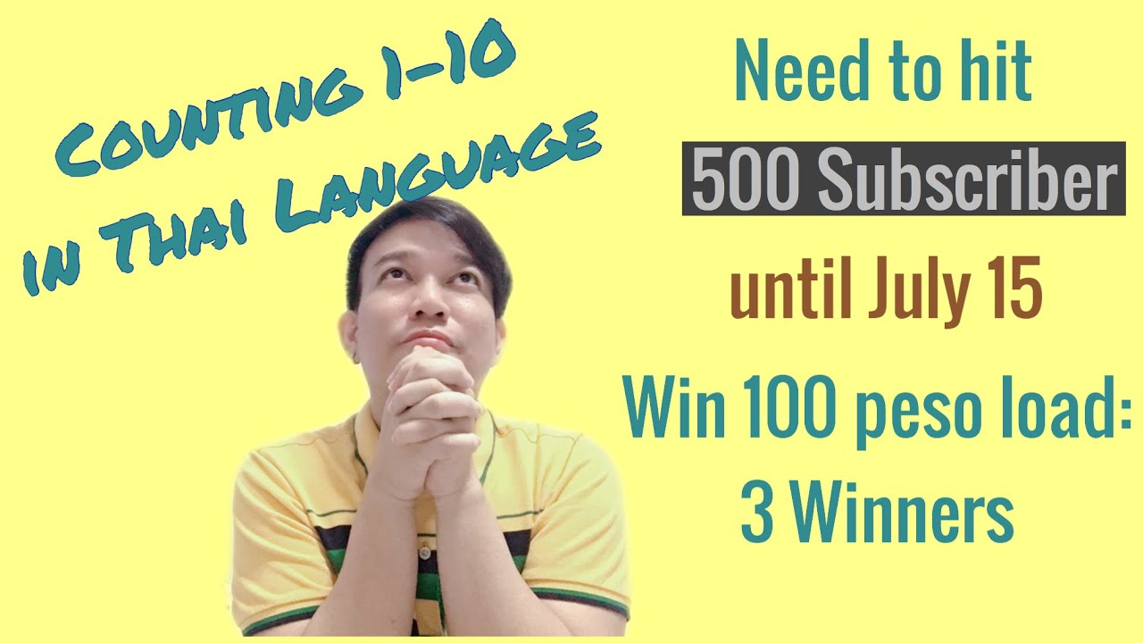 Counting 1-10 in Thai Language - YouTube