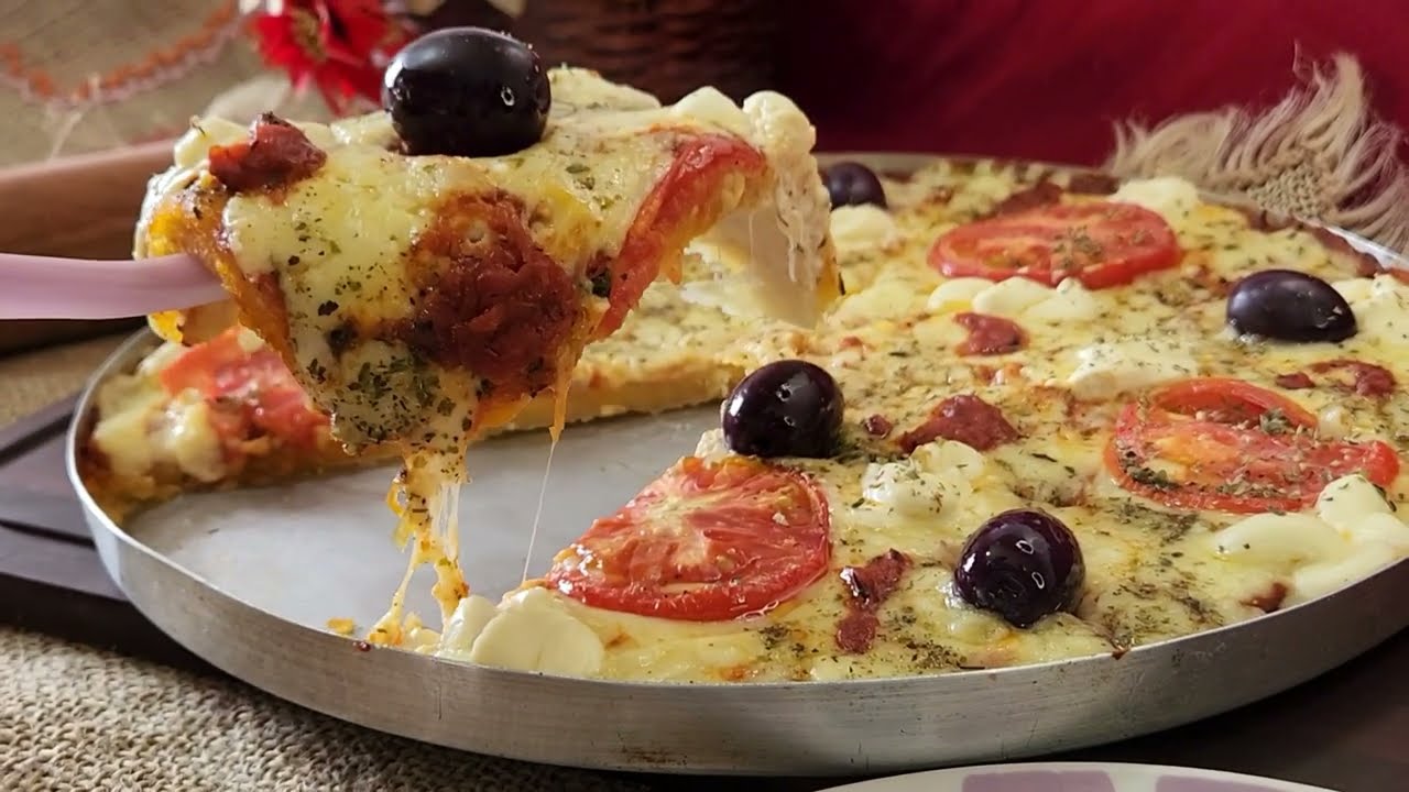 PIZZA SEM FARINHA E SEM GLÚTEN! VOCÊ PODE COMER O QUANTO QUISER ...