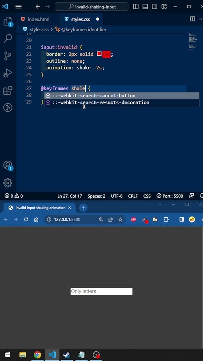 Invalid Input Shaking Animation Frontend Code Animation Css Input Invalid Html Youtube