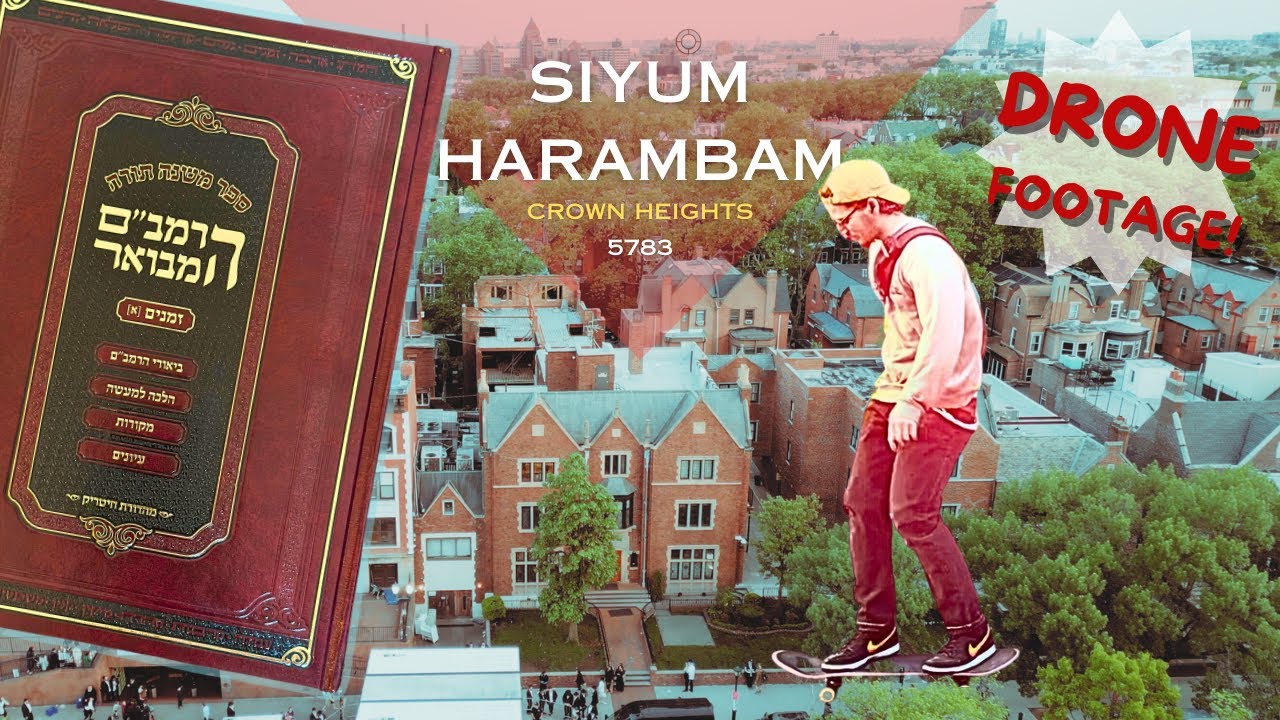 Aerial view of the Siyum Harambam in Crown Heights 🔥// Why is learning ...