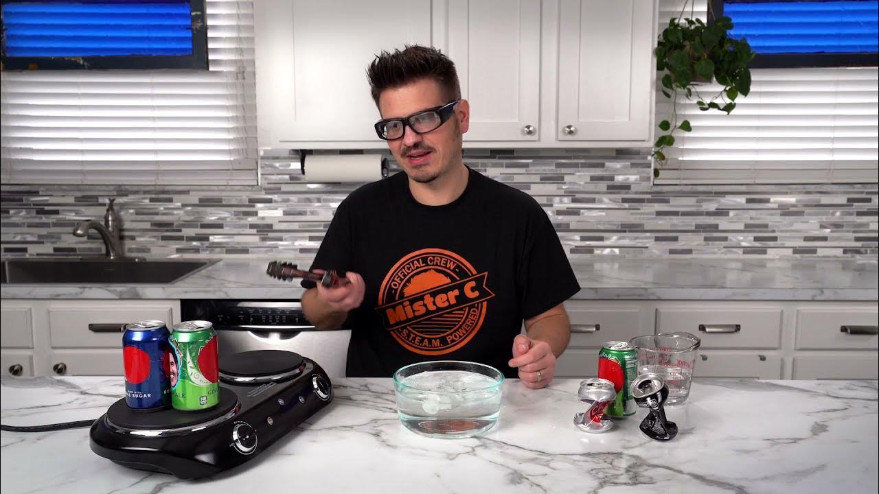 Air pressure classroom demonstration soda Can Crush #DIYST1 - YouTube