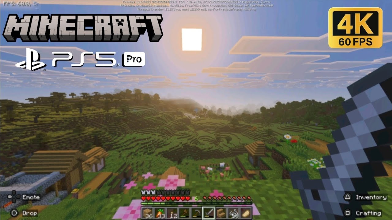 Minecraft Vibrant Visuals Graphics Comparison & Gameplay | PS5 Pro ...