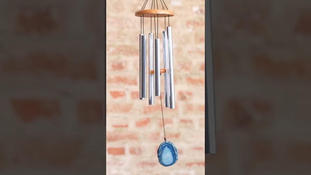 Cheerful Sound Of A Blue Agate Meditation Chime - YouTube