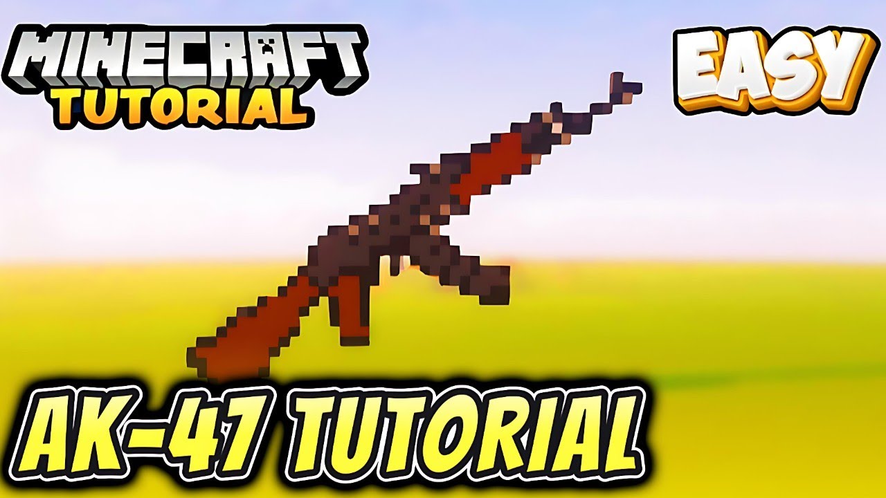 "Minecraft Pixel Art Tutorial #173 | How to build an AK-47 inMinecraft ...