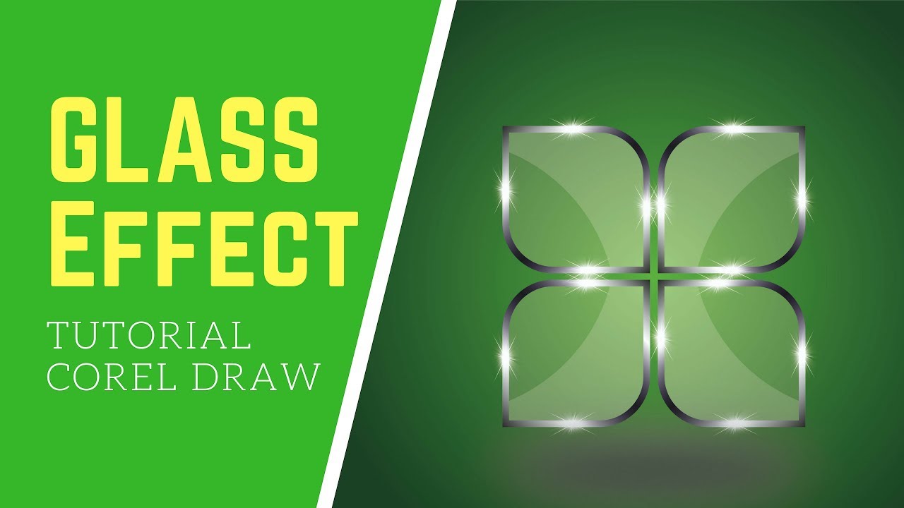 Membuat Efek Gelas (Glass Effect) ~ Tutorial Corel Draw X8 untuk Pemula ...