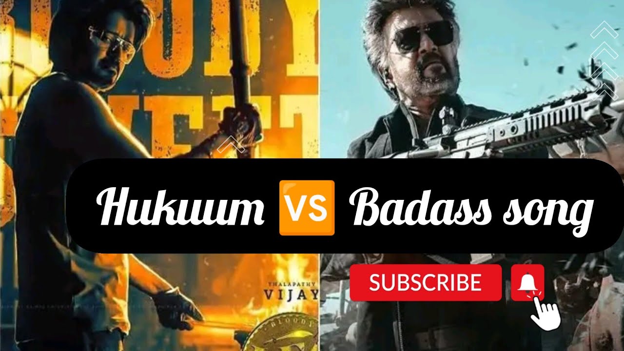Hukum song 🎵🆚 Badass song #trending 🔥🔥#vijay #rajinikanth#jailer#leo# ...