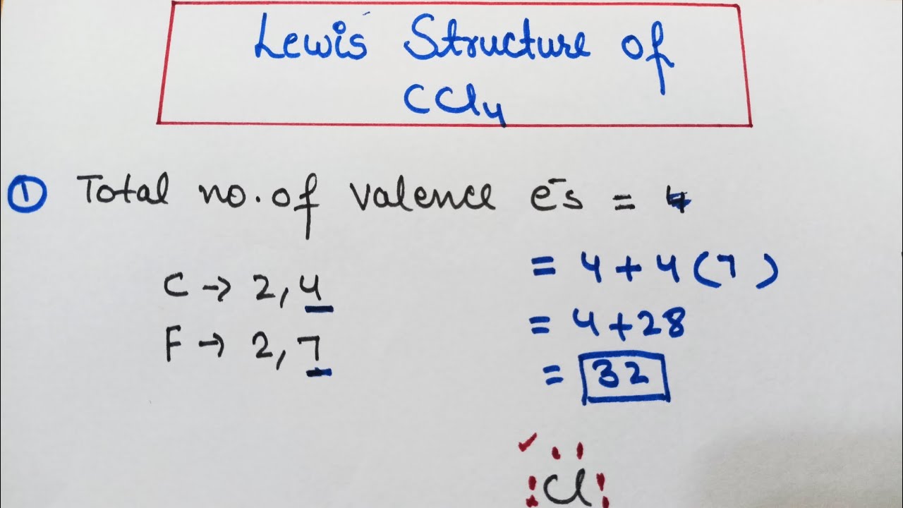 Lewis Structure of CCl4 | How to draw Lewis structure| Class11 Chapter ...