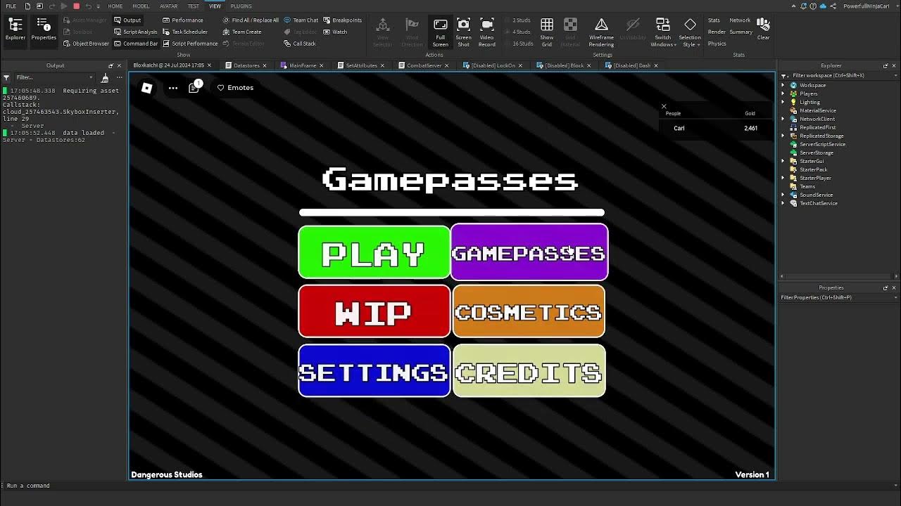 Main Menu gui and code - YouTube