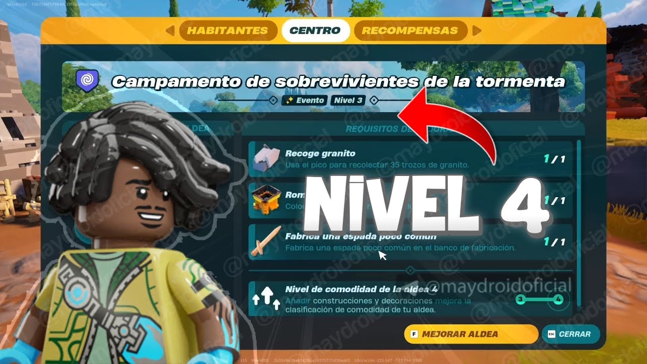 MEJORA EL CAMPAMENTO DE SOBREVIVIENTES DE LA TORMENTA A NIVEL 4 EN LEGO ...