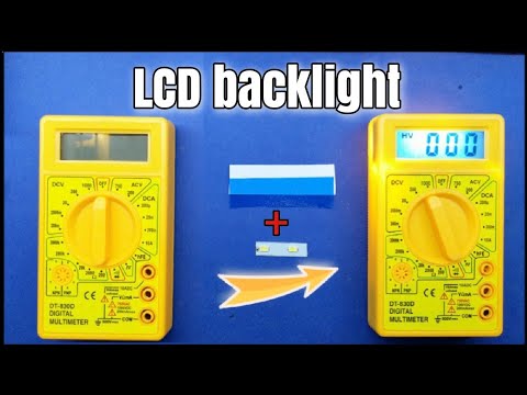 ابسط طريقة لاضاءة شاشة الملتيميتر | How to DIY LCD BACKLIGHT for ...
