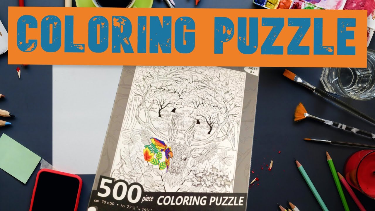 Unboxing 500 Piece Coloring Puzzle/Jigsaw Puzzle Time Lapse/Jigsaw ...