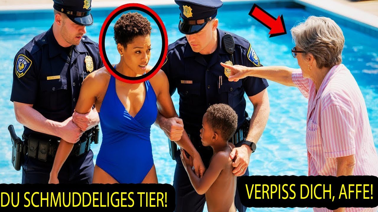 NACHBARIN RUFT DIE POLIZEI ALS EINE SCHWARZE MUTTER IM POOL IST DOCH ...