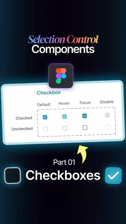Part 01: EASY WAY - Create CHECKBOX in Figma (Design System) #checkboxes #designsystemtutorial ...