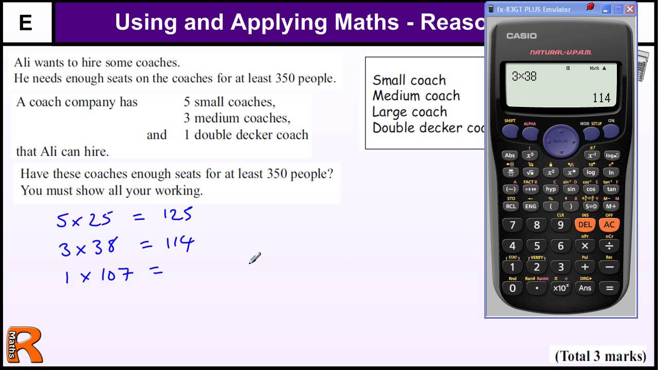 Using Maths Reasoning GCSE Maths Foundation revision Exam paper ...