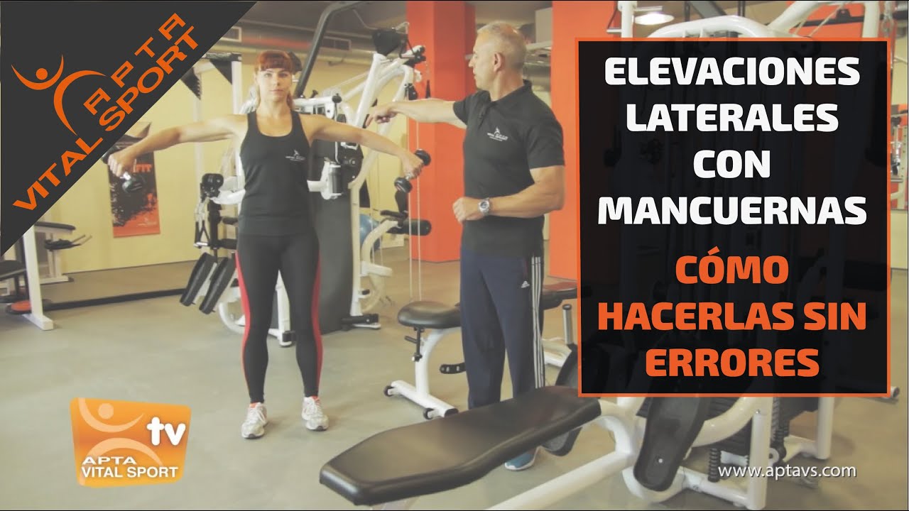 Cómo hacer ELEVACIONES LATERALES con MANCUERNAS de PIE. Ejercicio para ...
